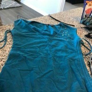 Ecko Unlimited | Tops | Ecko Red Tank Top Sequins Stretch Square Neck L ...